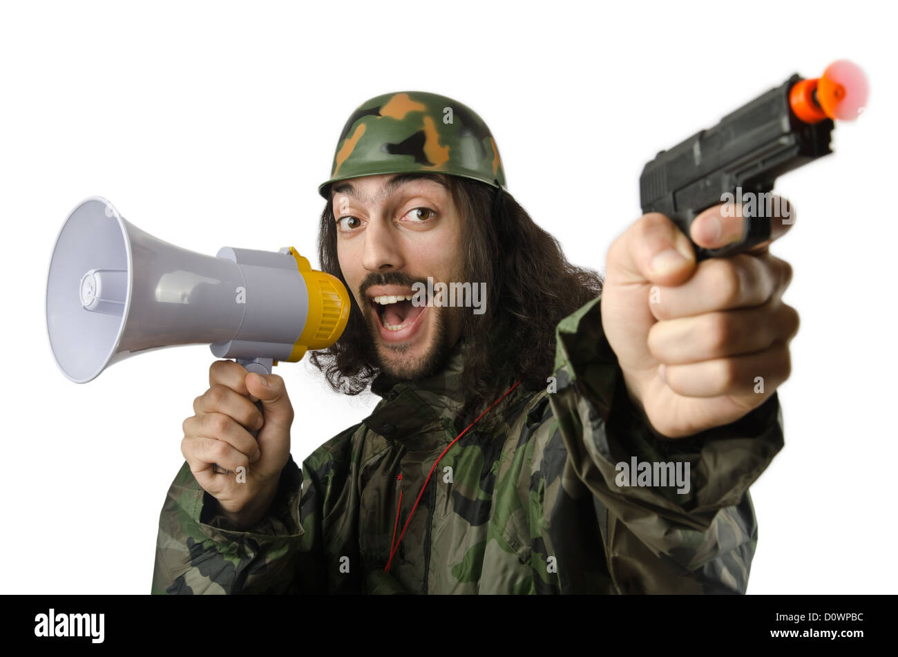 Soldier isolated on the white Stock Photo - Alamy