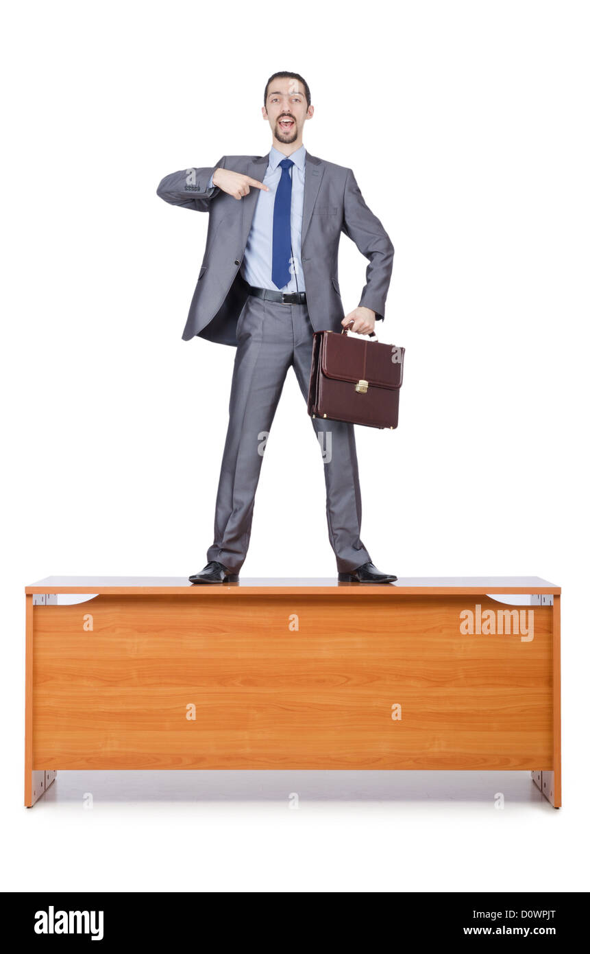 Young businessman isolated on the white Stock Photo - Alamy