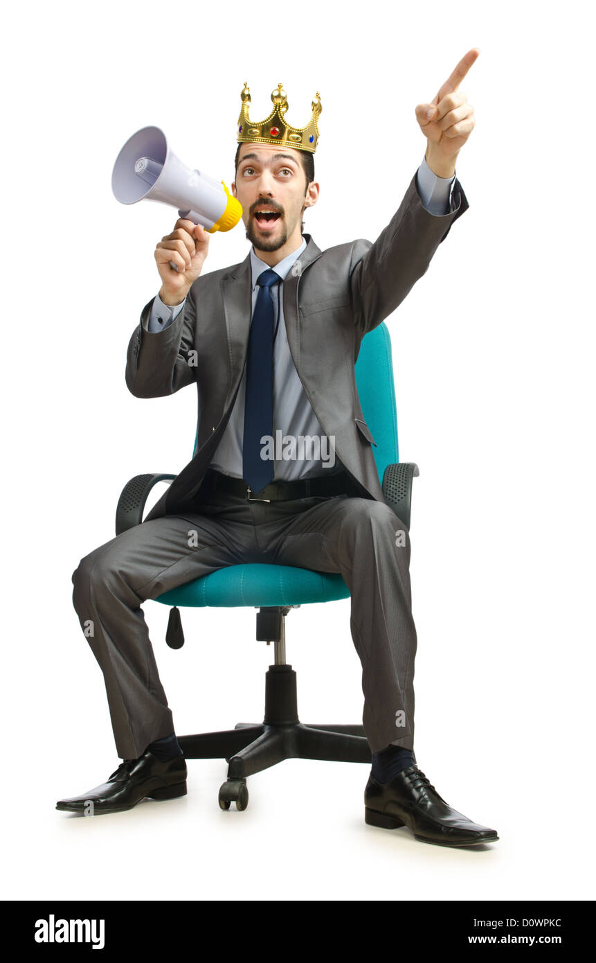 Man king sitting on chair hi-res stock photography and images - Alamy