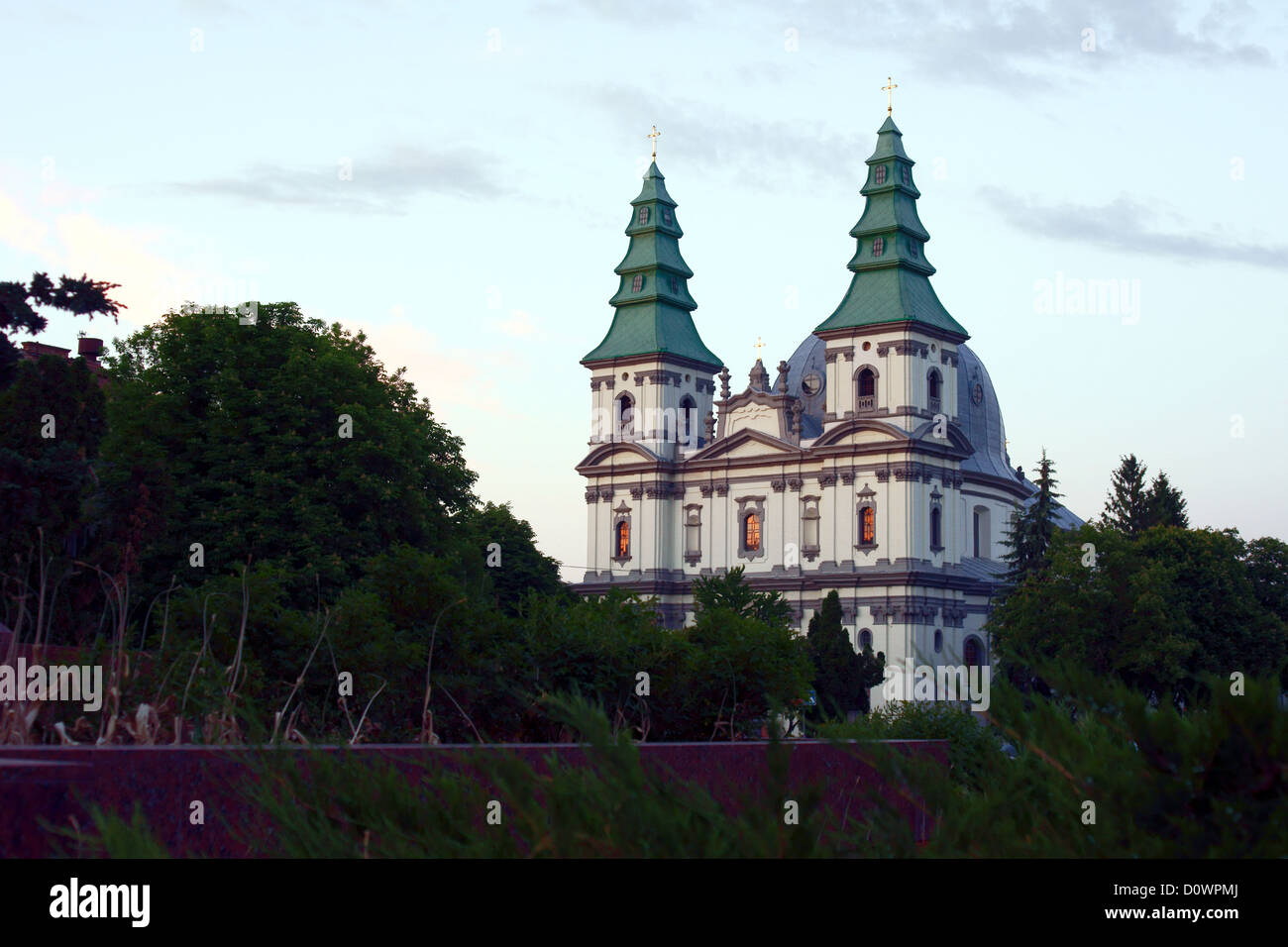 towers Cathedral church, Greek Catholic Church, Ukraine Stock Photo - Alamy