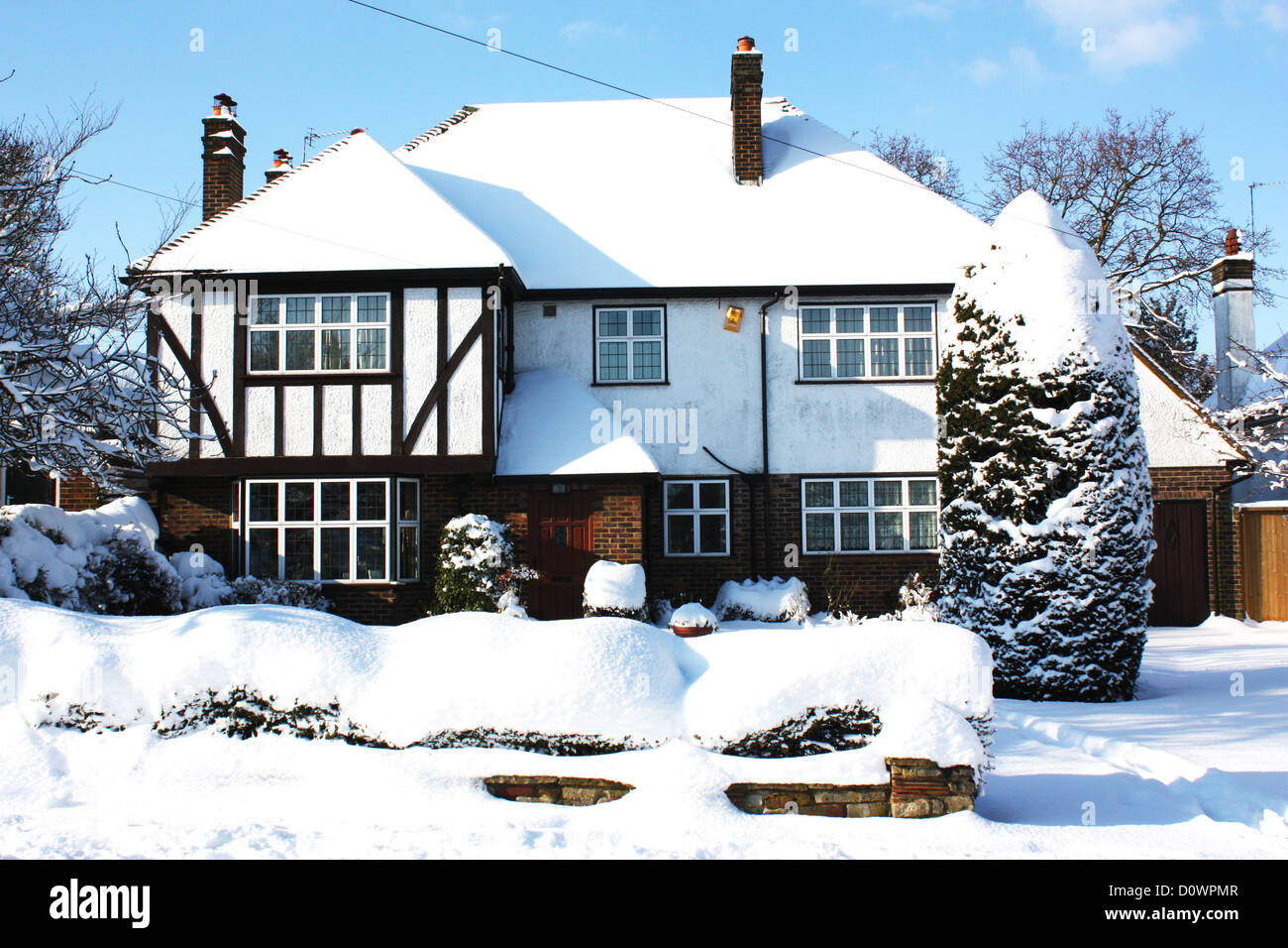 House covered in snow during winter Stock Photo - Alamy