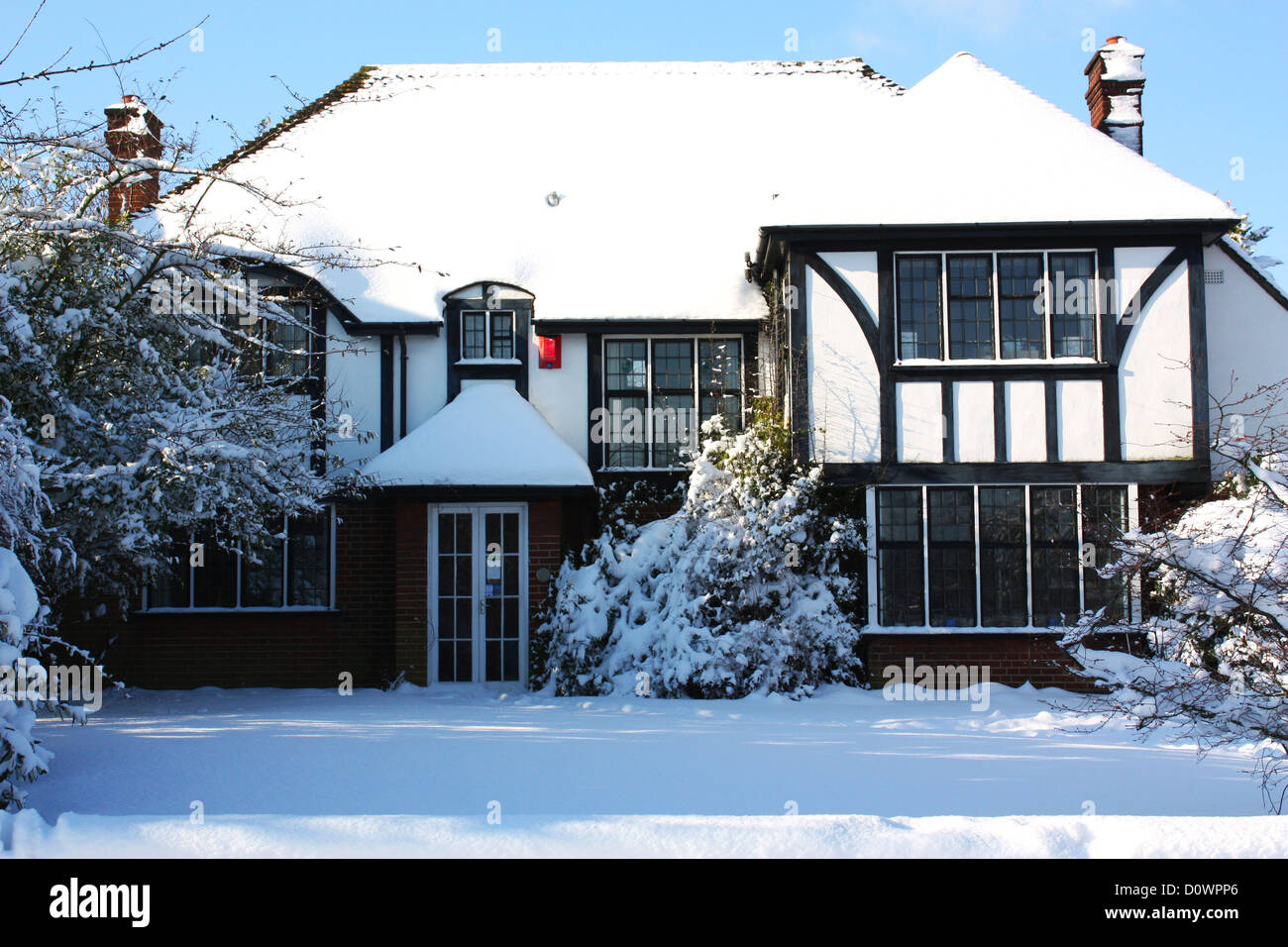 House covered in snow during winter Stock Photo - Alamy