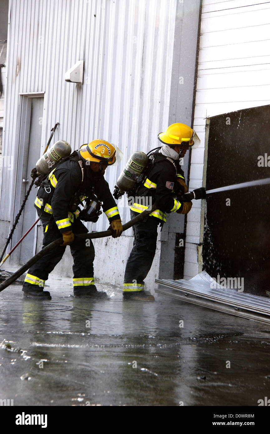 Selland Construction Commercial Structure Fire Stock Photo - Alamy