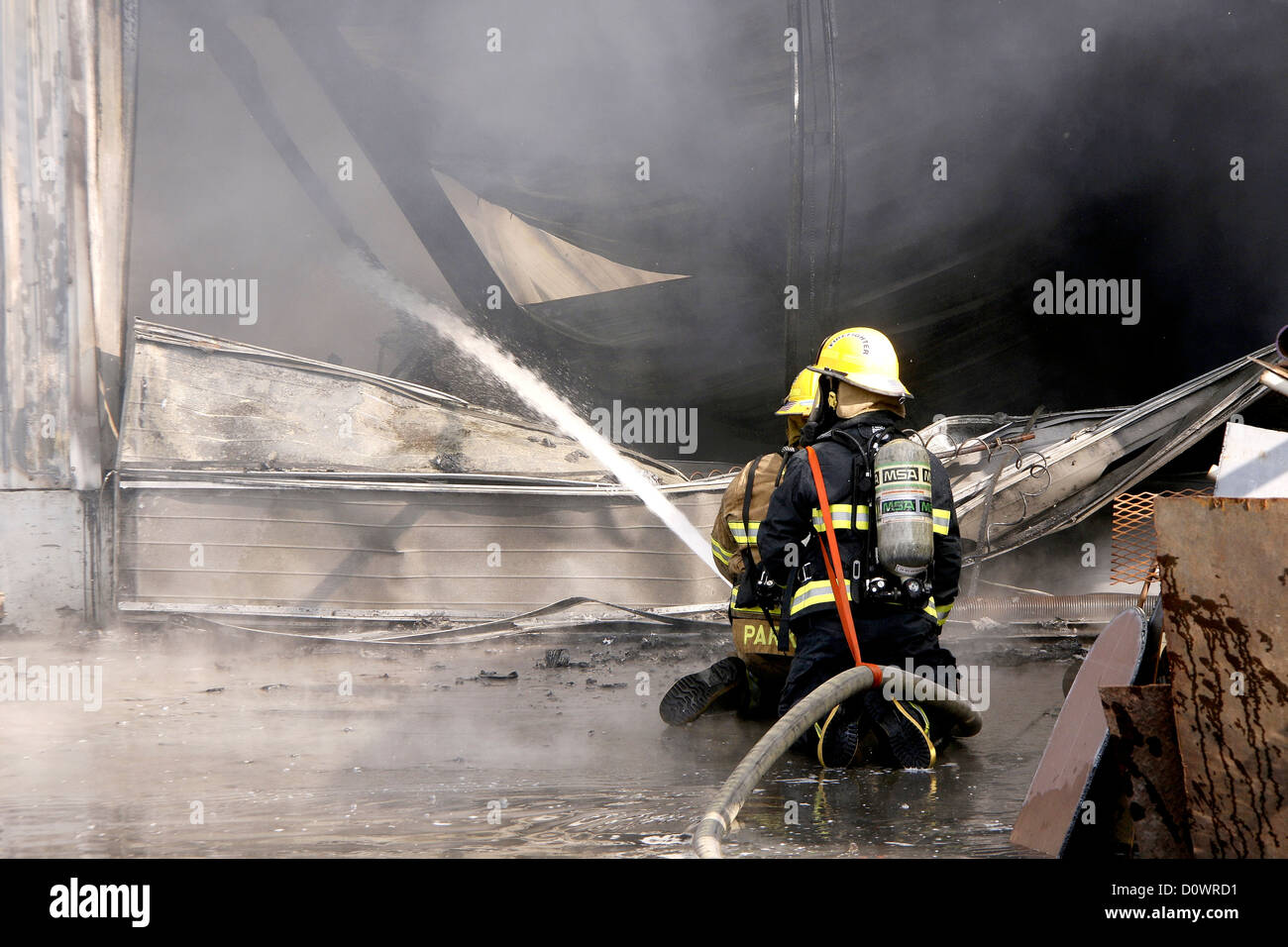 Selland Construction Commercial Structure Fire Stock Photo - Alamy