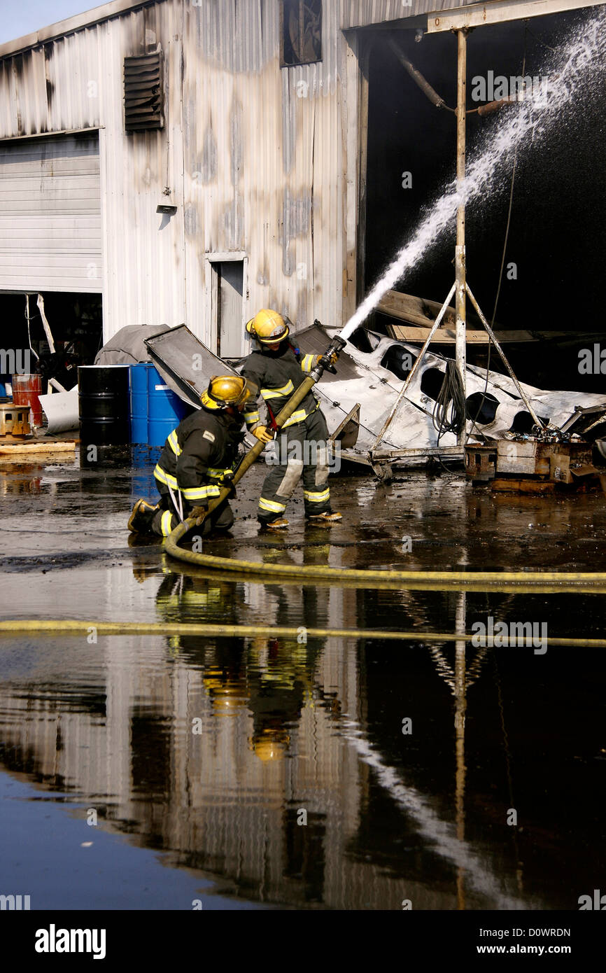 Selland Construction Commercial Structure Fire Stock Photo - Alamy