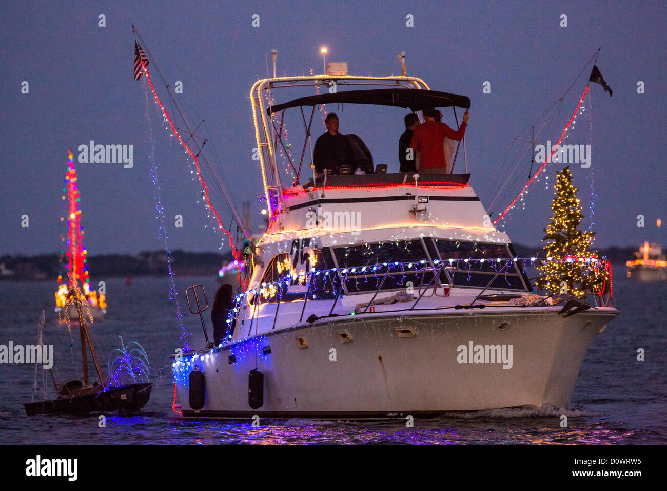 Decorated boats during the annual Holiday Parade of Boats December 1 ...