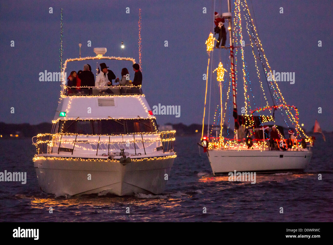 Decorated boats during the annual Holiday Parade of Boats December 1 ...