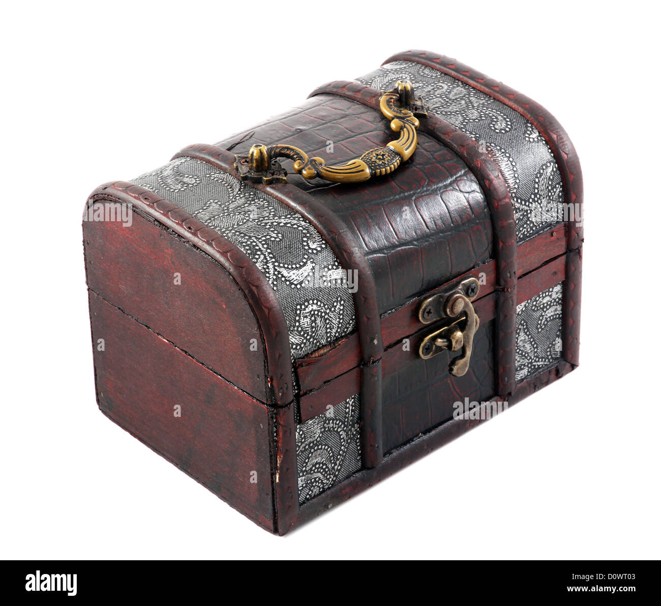 Treasure box isolated on white background Stock Photo - Alamy
