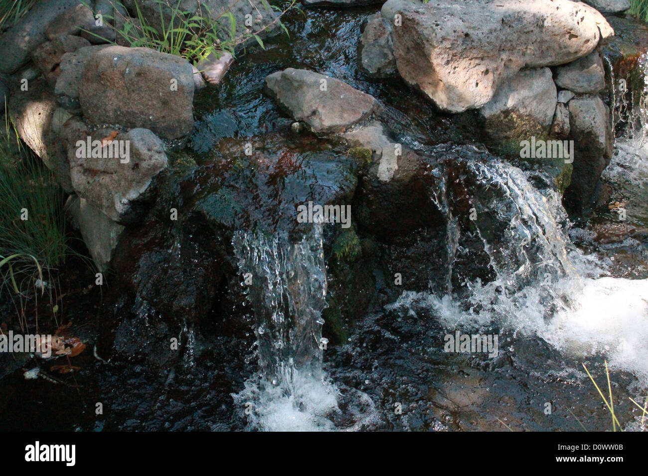 Waterfall and Rock-Face Stock Photo - Alamy