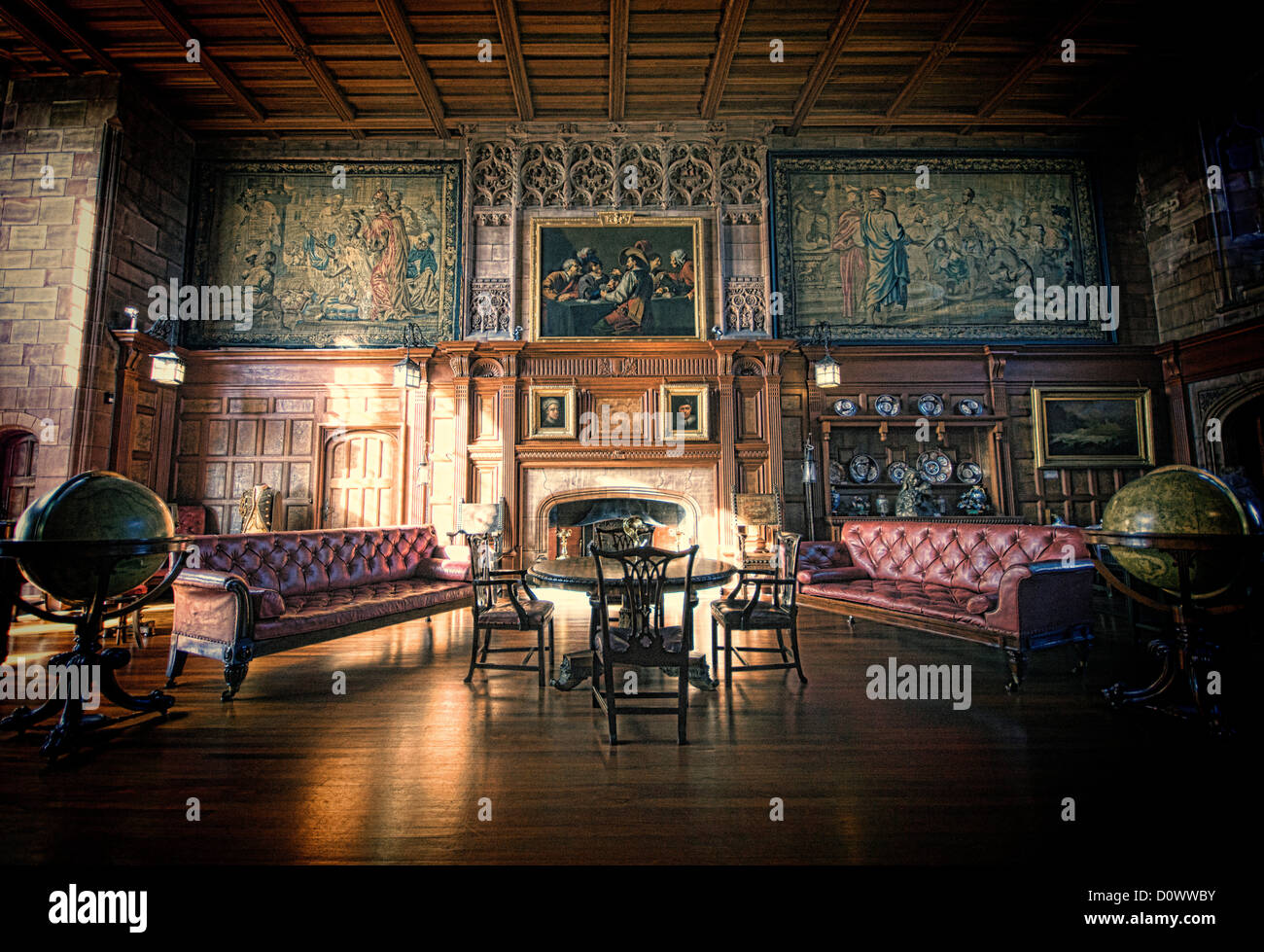 Bamburgh Castle Sitting Room Stock Photo - Alamy