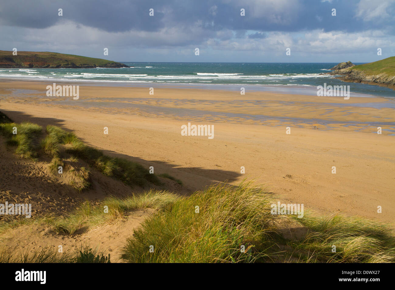 Crantock bay and beach Cornwall England United Kingdom near Newquay and ...