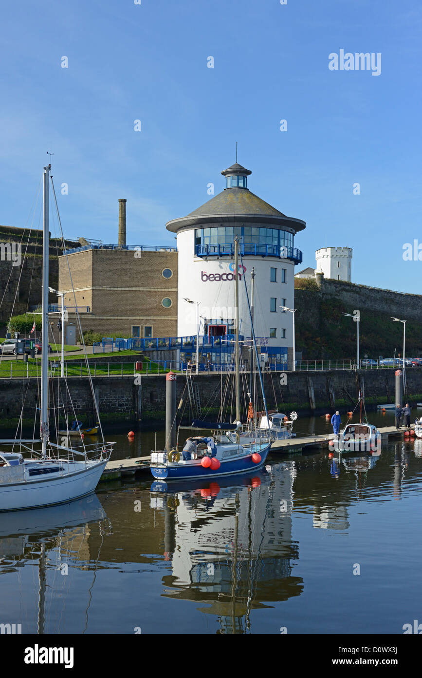 The Beacon and the Marina. Whitehaven, Cumbria, England, United Kingdom ...