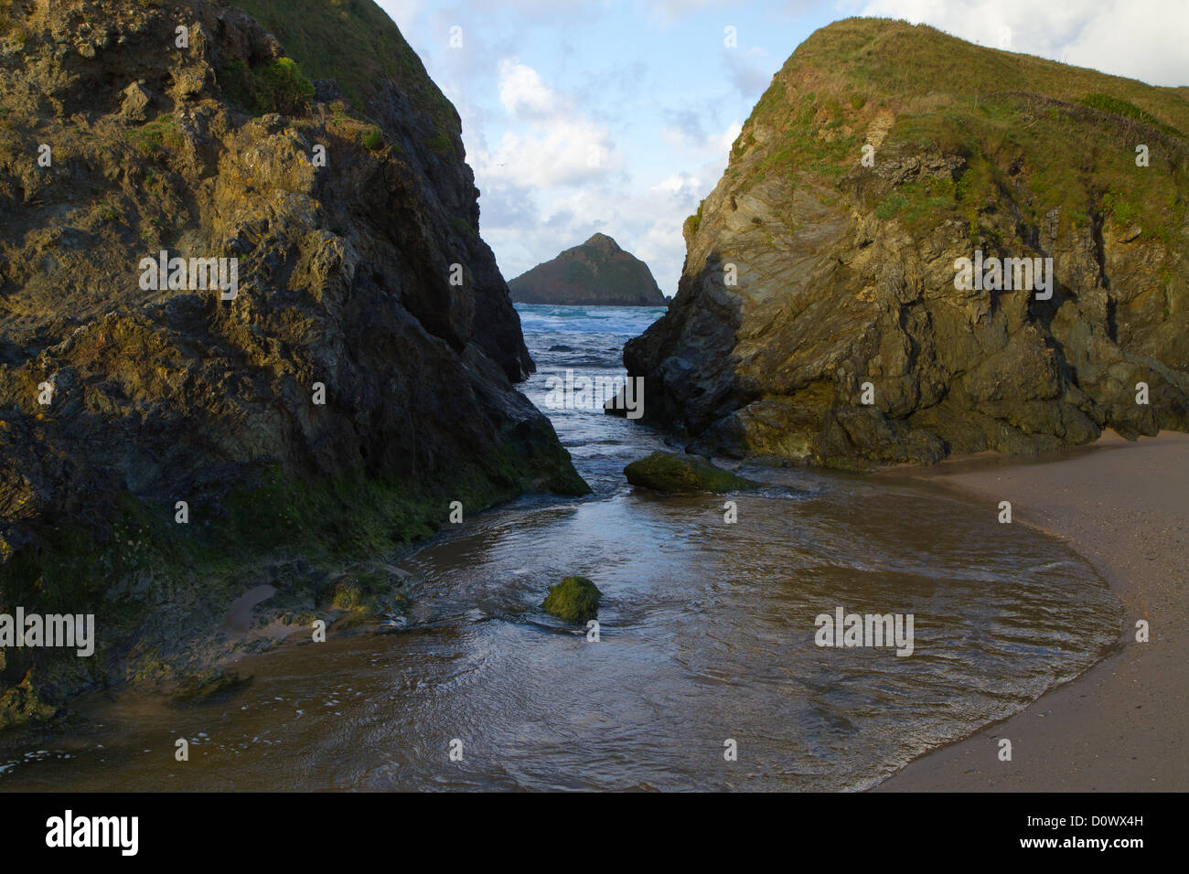 Holywell Bay beach Cornwall England United Kingdom near Newquay and on ...