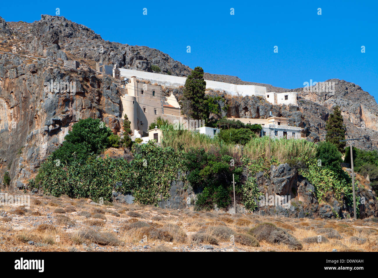 Monastery of Kapsa at Crete island in Greece Stock Photo - Alamy