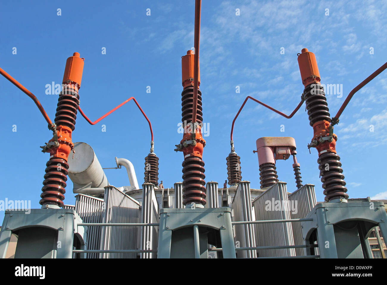 huge electricity transformer high voltage into a powerhouse of ...