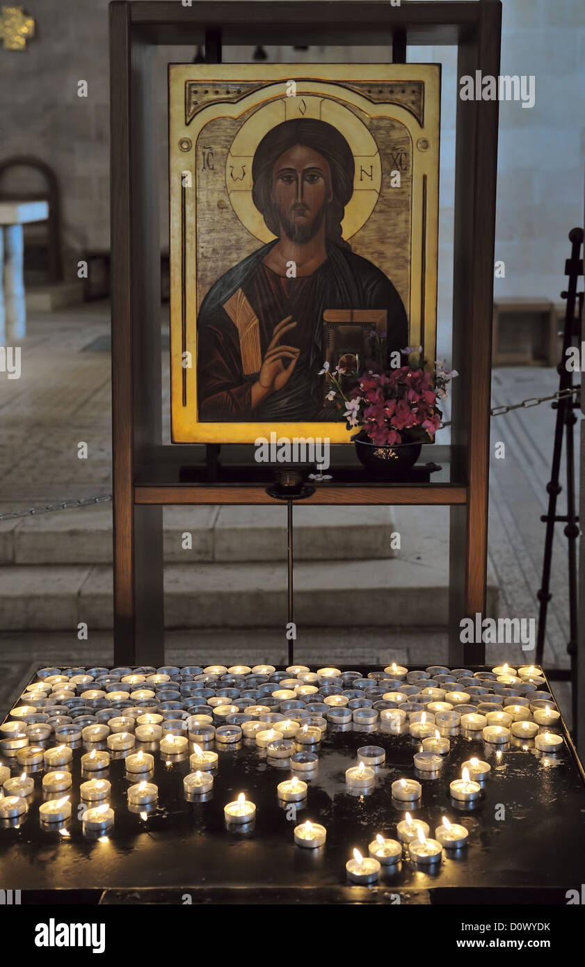Interior of The Church of the First Feeding of the Multitude at Tabgha ...