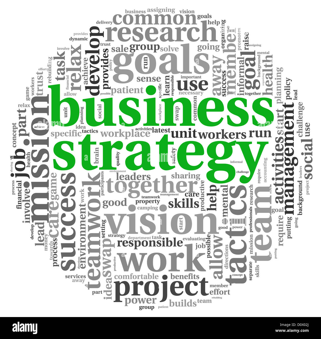 Strategy and management concept in word tag cloud Stock Photo - Alamy
