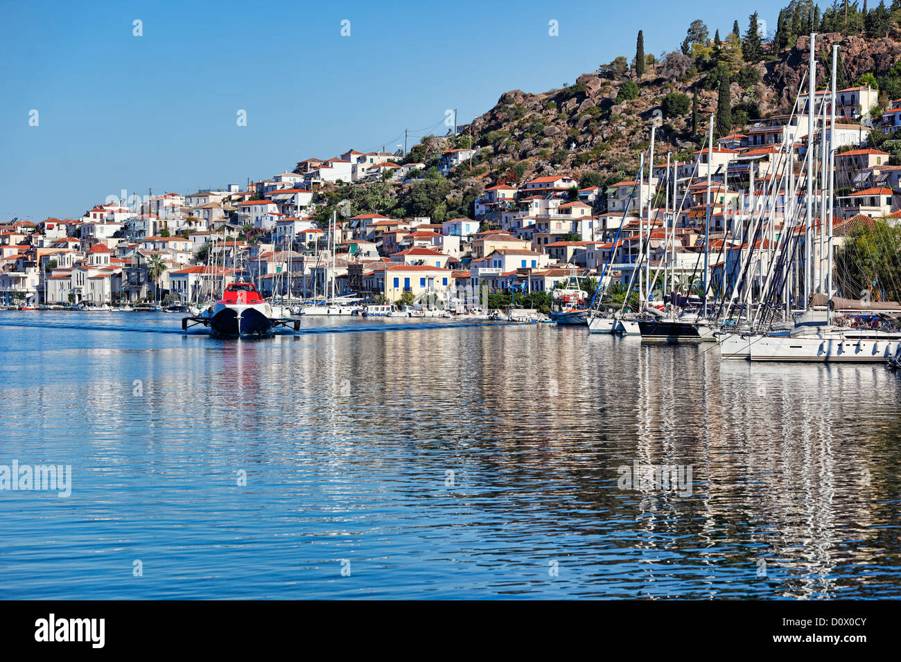 Poros island in Saronic gulf, Greece Stock Photo - Alamy