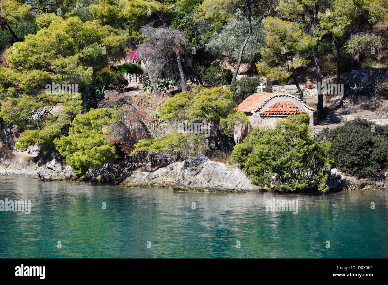 The Love bay in Poros island, Greece Stock Photo - Alamy