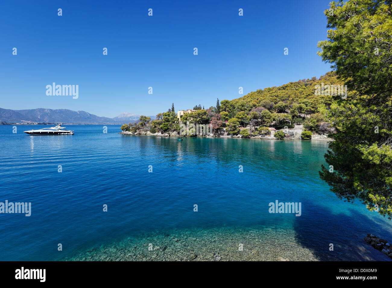 The Love bay in Poros island, Greece Stock Photo - Alamy