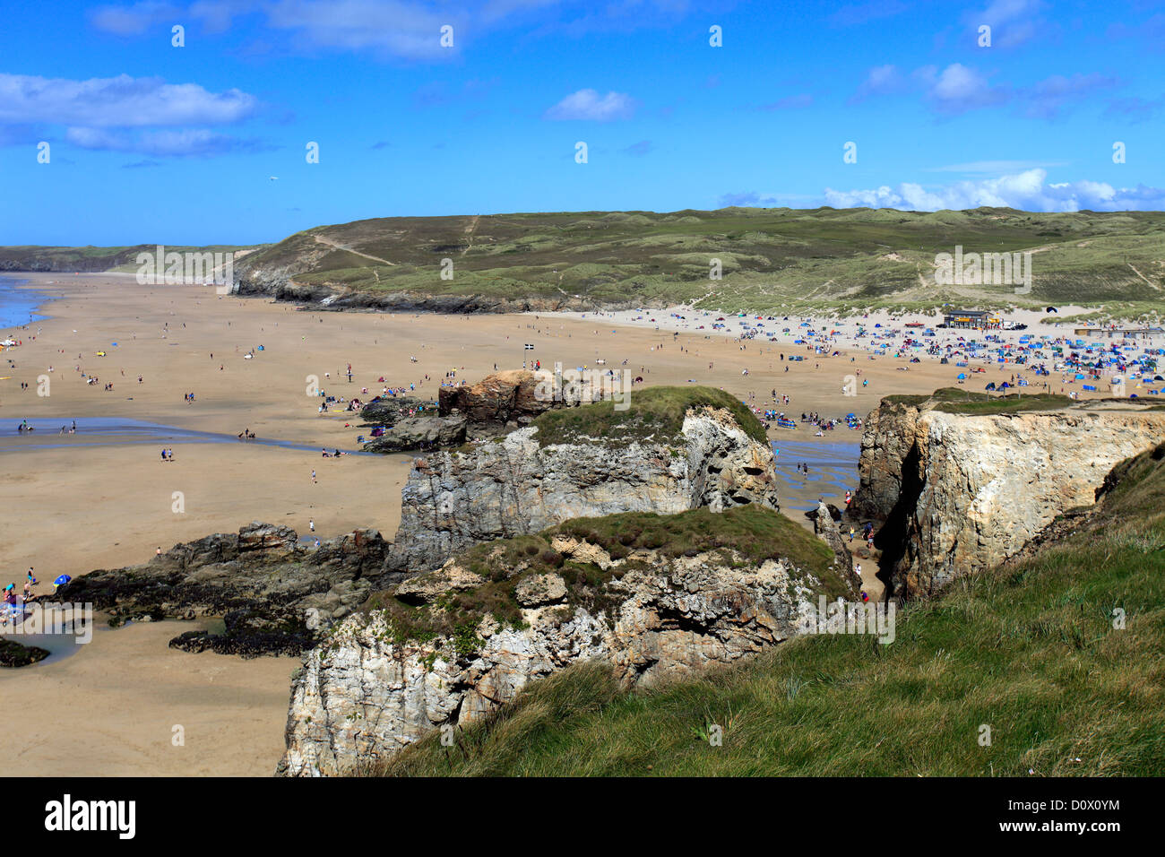 Perranporth village hi-res stock photography and images - Alamy