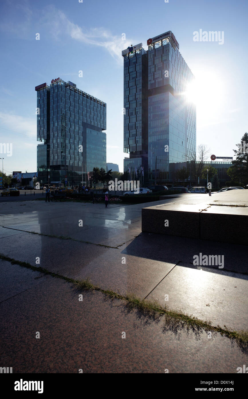Bucharest, Romania, the two new buildings at the Bucharest Convention ...