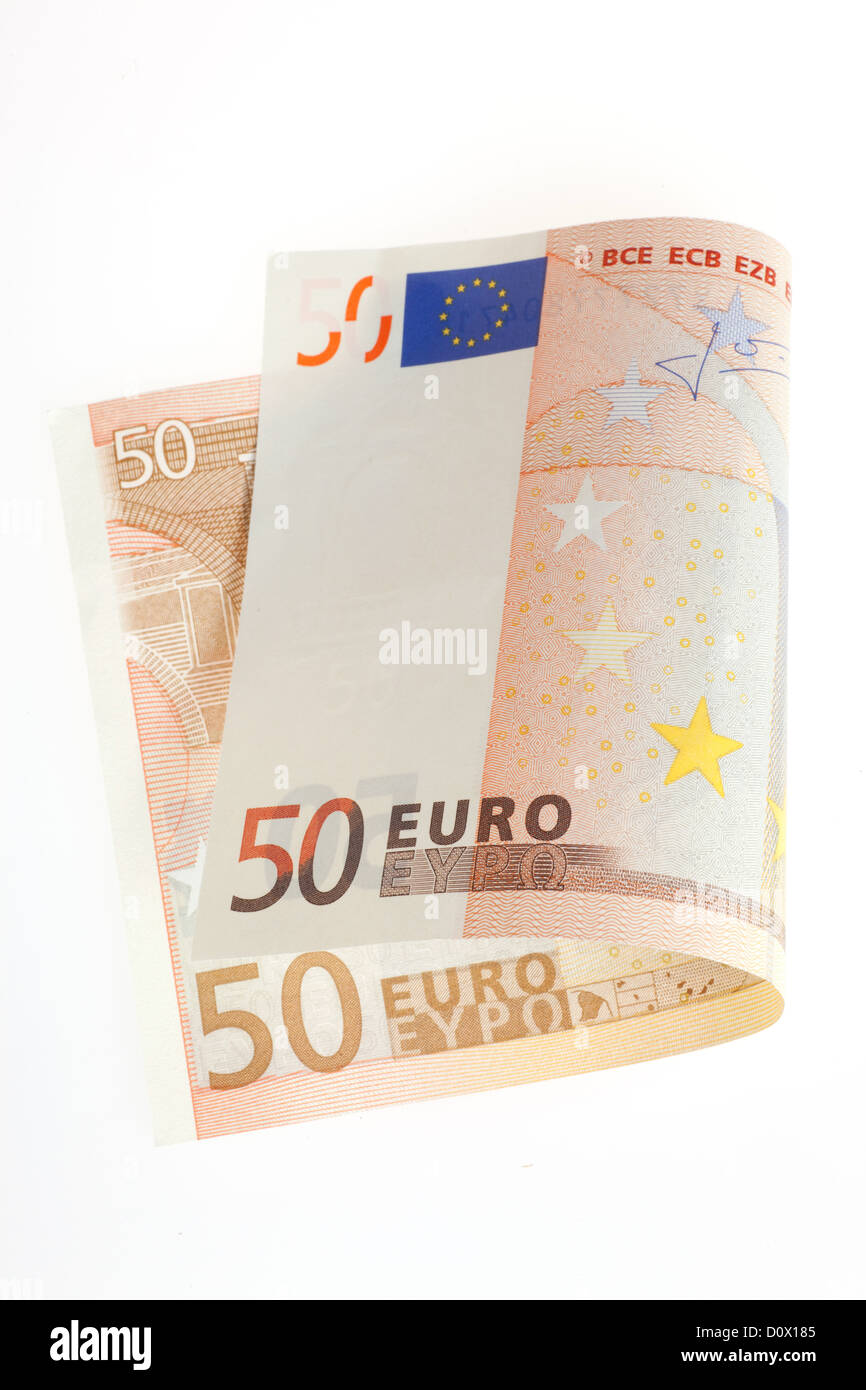 Euro banknote paper note Cut Out Stock Images & Pictures - Alamy
