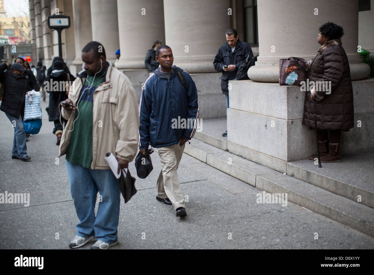 People gather at the entrance to the Brooklyn Municipal Court House in ...