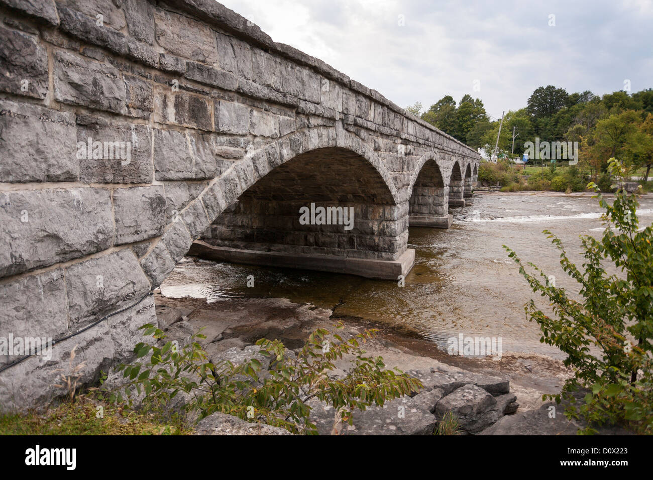 Five Span stone bridge in Pakenham wide. The famous rural bridge over ...