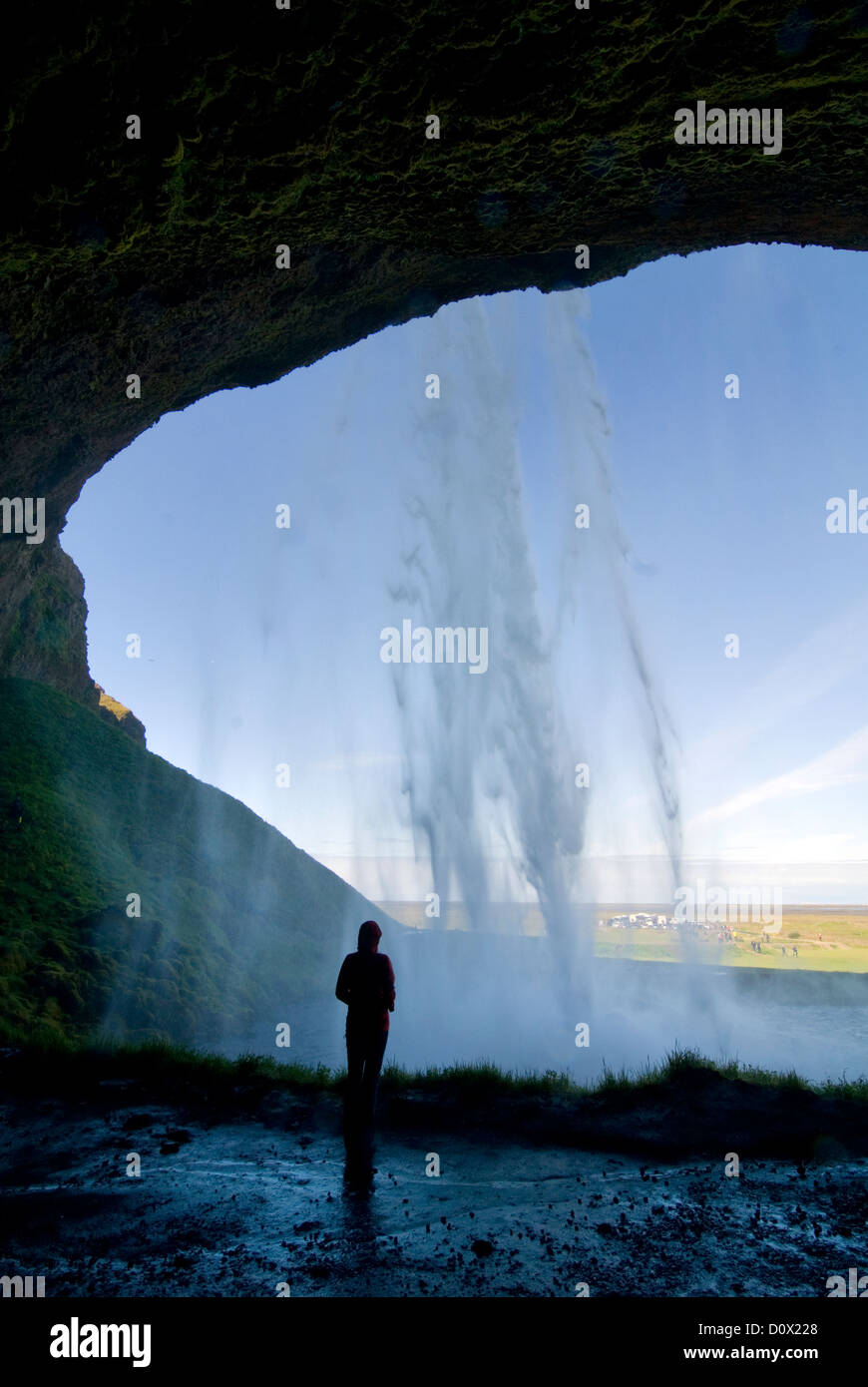 Seljalandsfoss high waterfall in southern Iceland Stock Photo - Alamy
