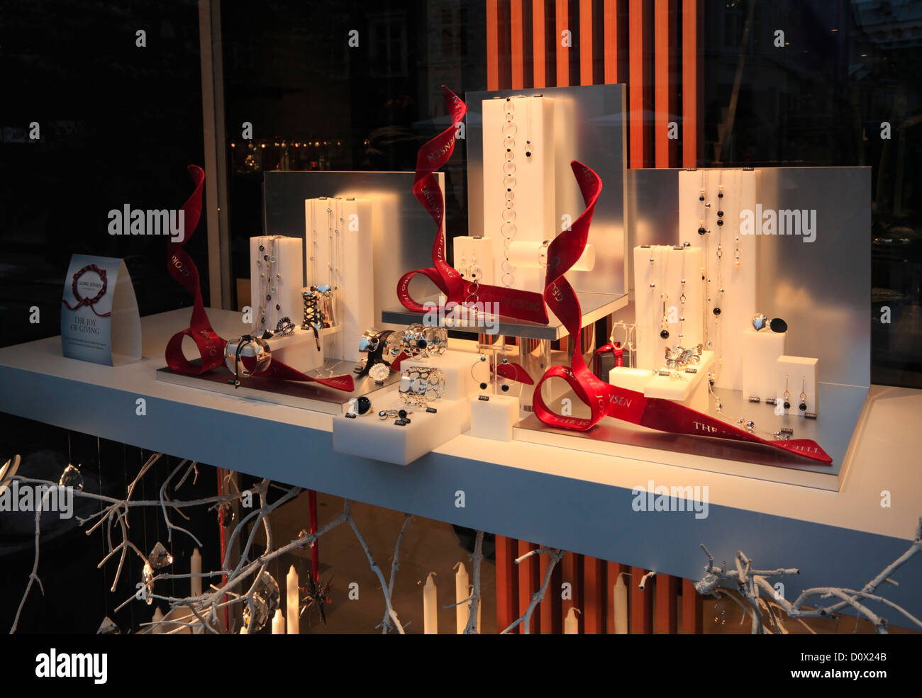 The Georg Jensen silversmith life style shop's Christmas display on ...