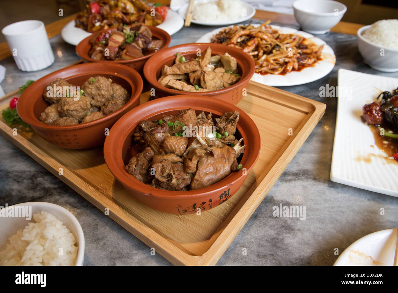 A traditional lunchtime meal served in a restaurant in Beijing China ...