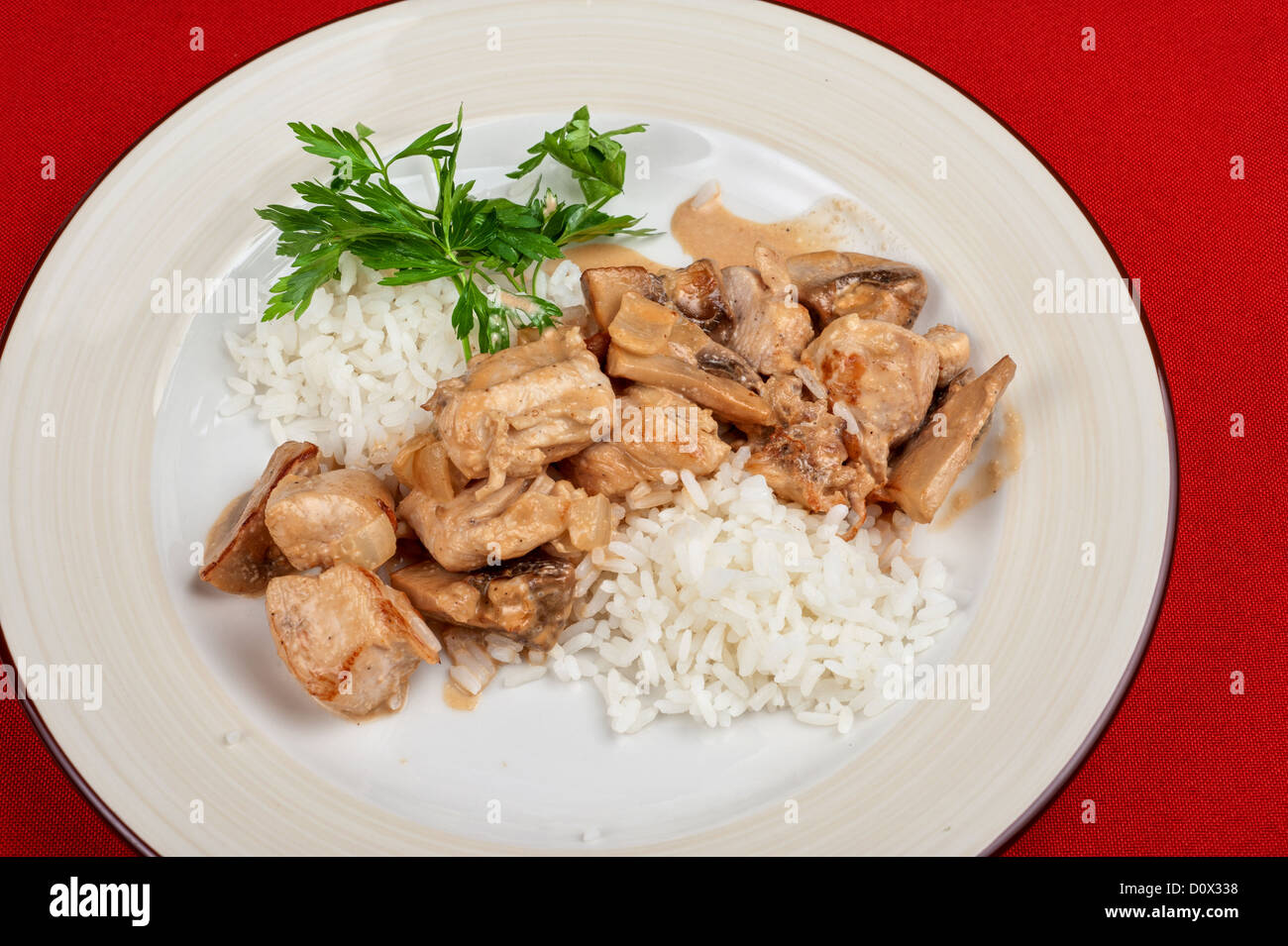 rice with meat Stock Photo - Alamy