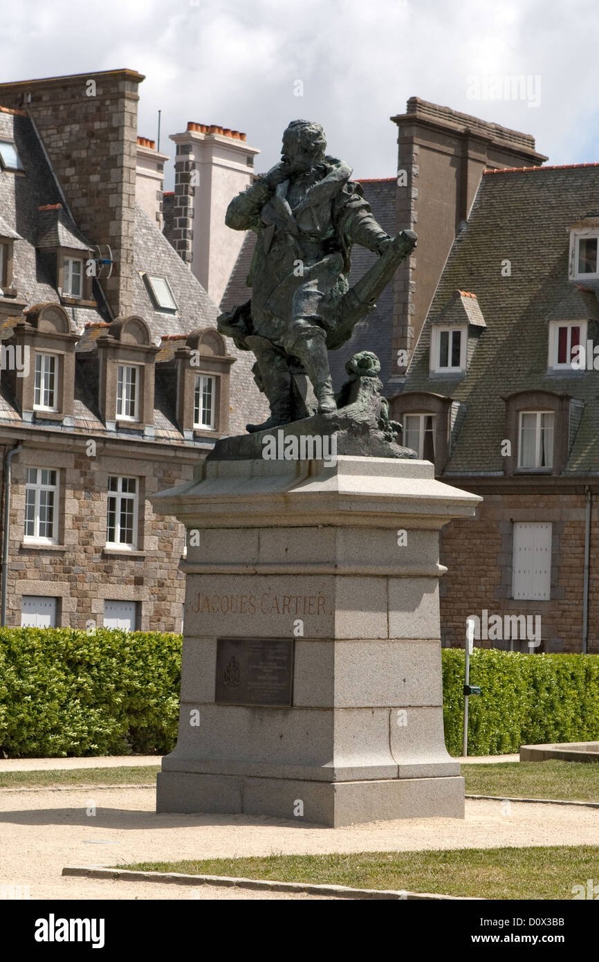 Jacques Cartier, explorer, St Malo, Brittany, France Stock Photo - Alamy