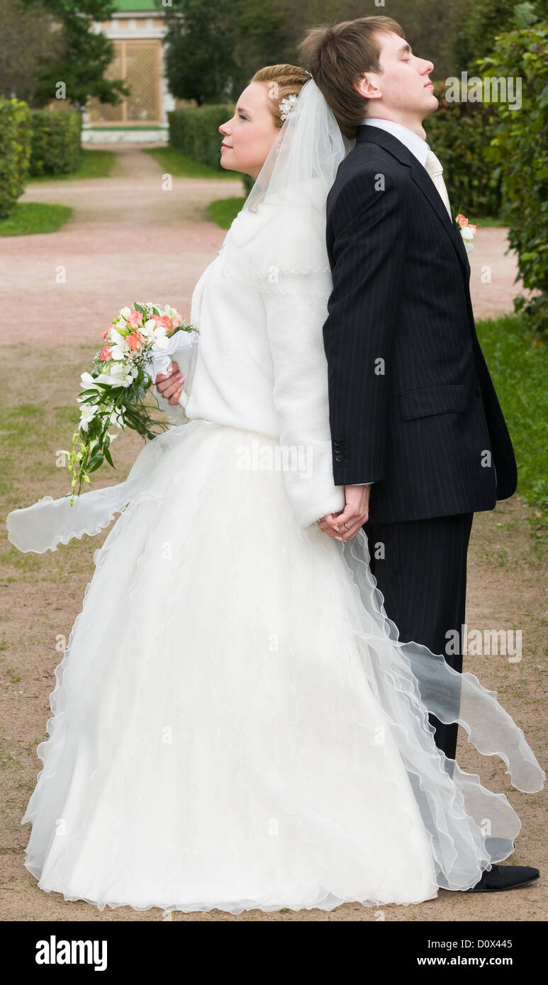 happy newlywed couple bride groom wife husband loving Stock Photo - Alamy
