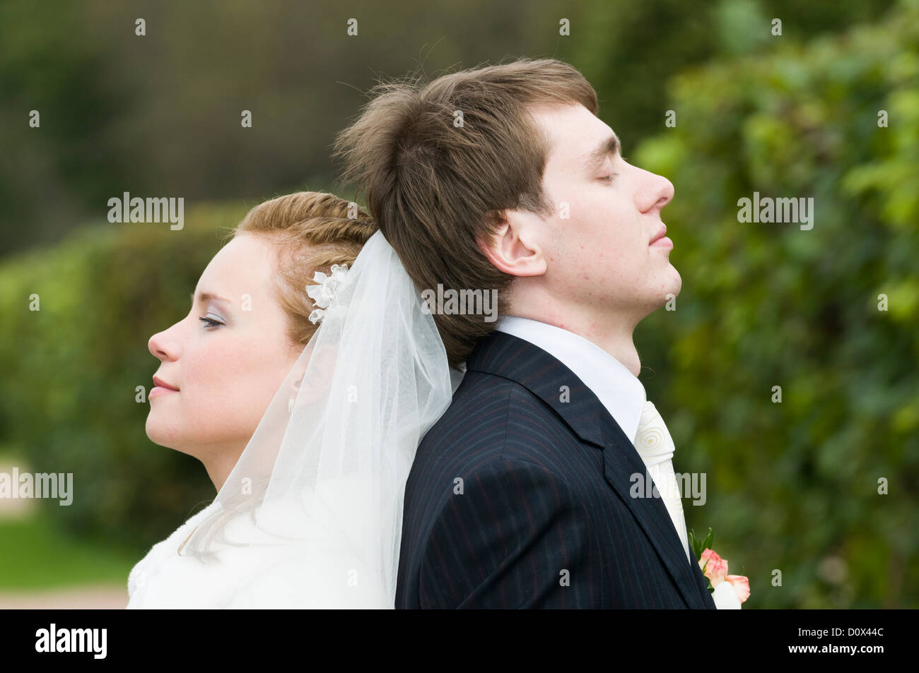 happy newlywed couple bride groom wife husband loving Stock Photo - Alamy