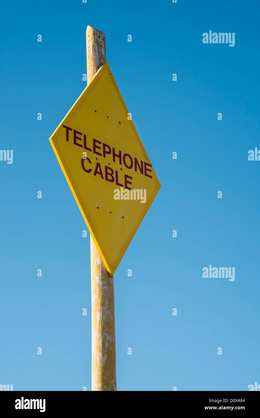 Cable telephone sign hi-res stock photography and images - Alamy
