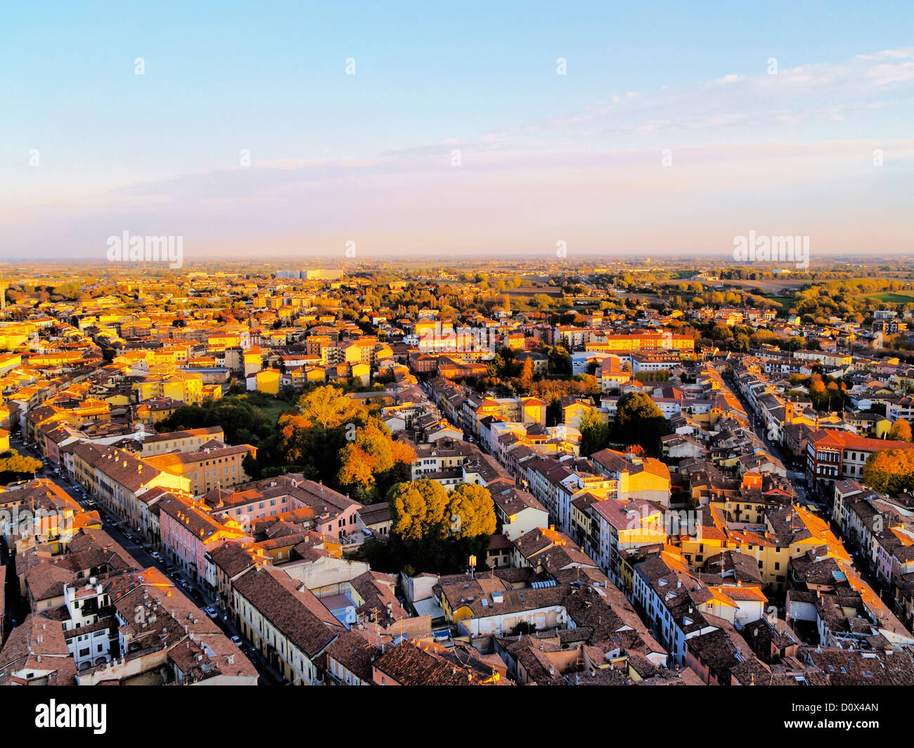 Cremona, view from cathedral tower, Lombardy, Italy Stock Photo - Alamy
