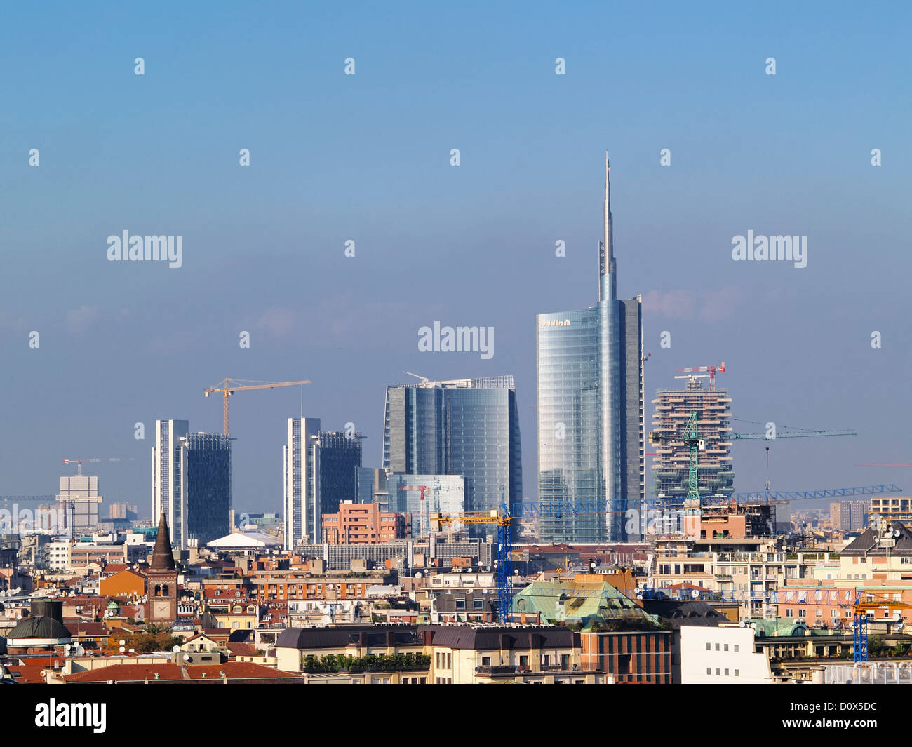 Milan, cityscape from cathedral's roof, Lombardy, Italy Stock Photo - Alamy