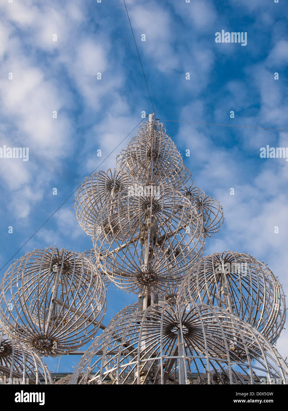 modern design Christmas tree pointing at the sky in Aker brygge Oslo ...
