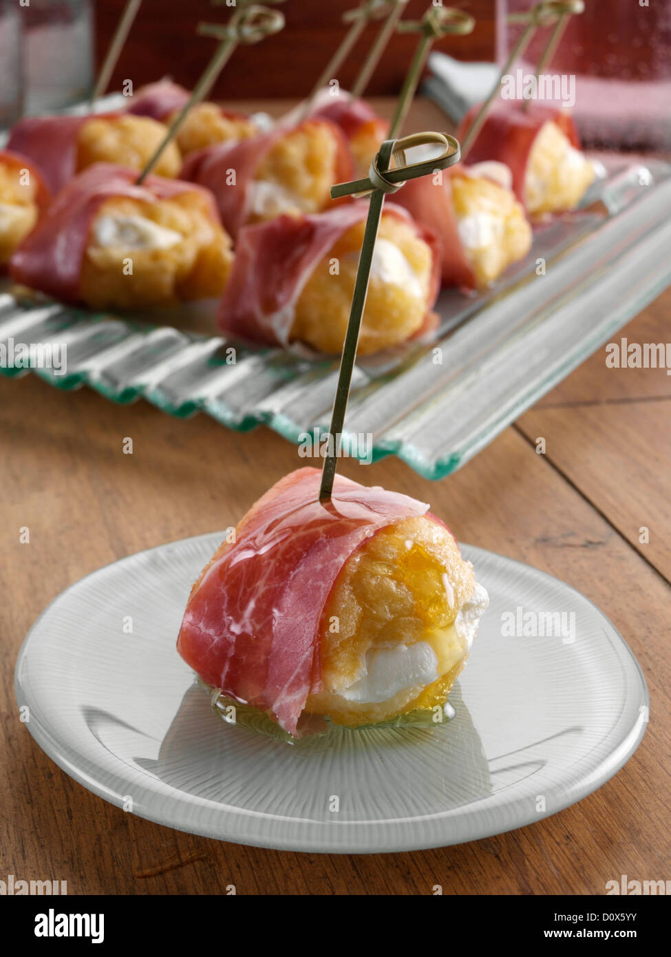 Individual italian zeppole buffet party food hi-res stock photography ...