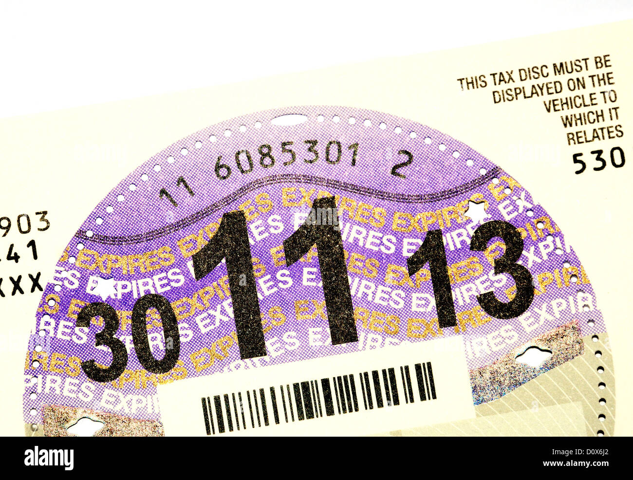 Tax disc hi-res stock photography and images - Alamy