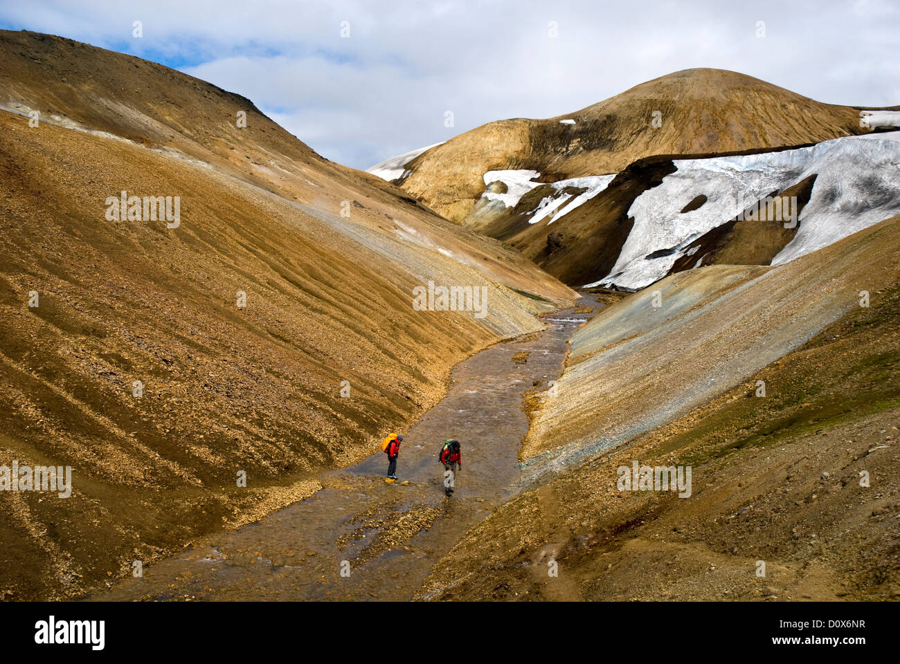 Along the Laugavegur, a famous trekking route in Iceland between the ...