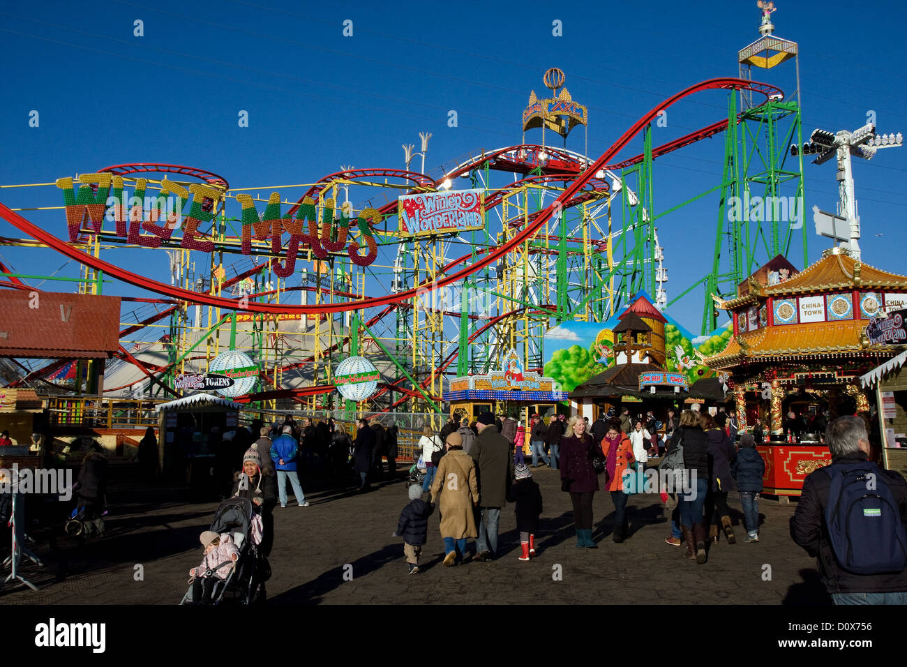 Winter Wonderland Christmas fair Hyde Park London England UK Europe ...
