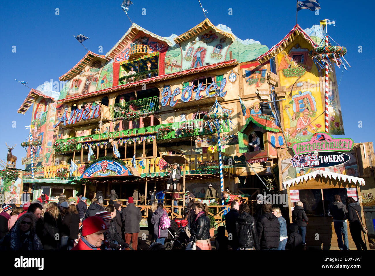 Winter Wonderland Christmas fair Hyde Park London England UK Europe ...