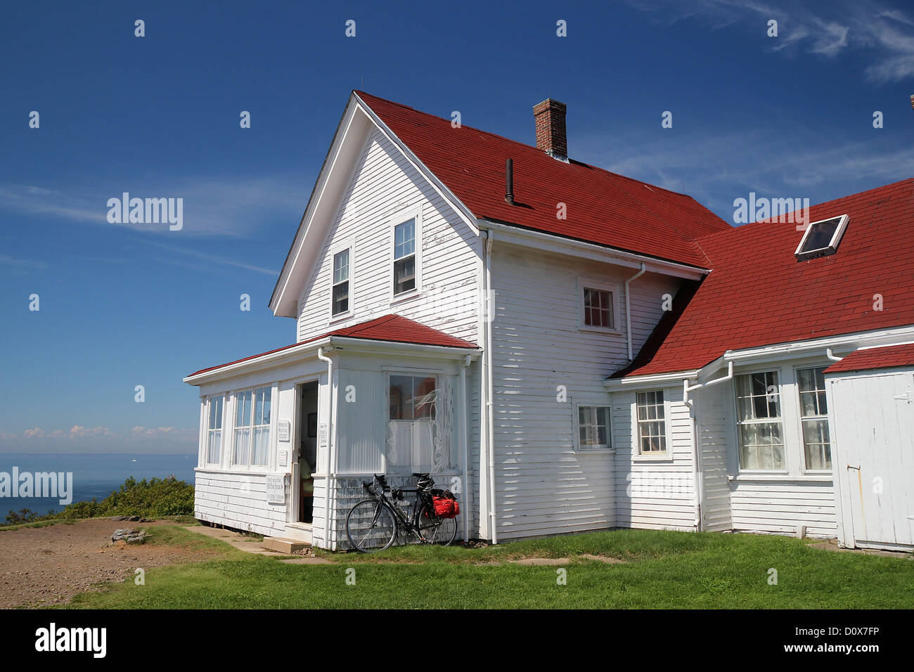 Monhegan Museum and Lighthouse, Monhegan Island, Maine Stock Photo - Alamy