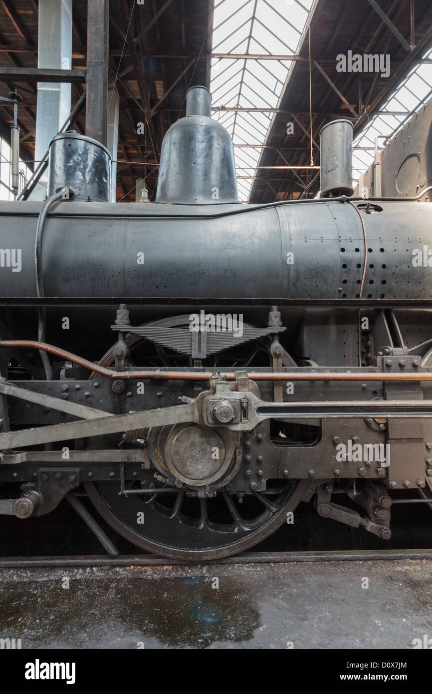An old steam locomotive in a garage in Austria Stock Photo - Alamy