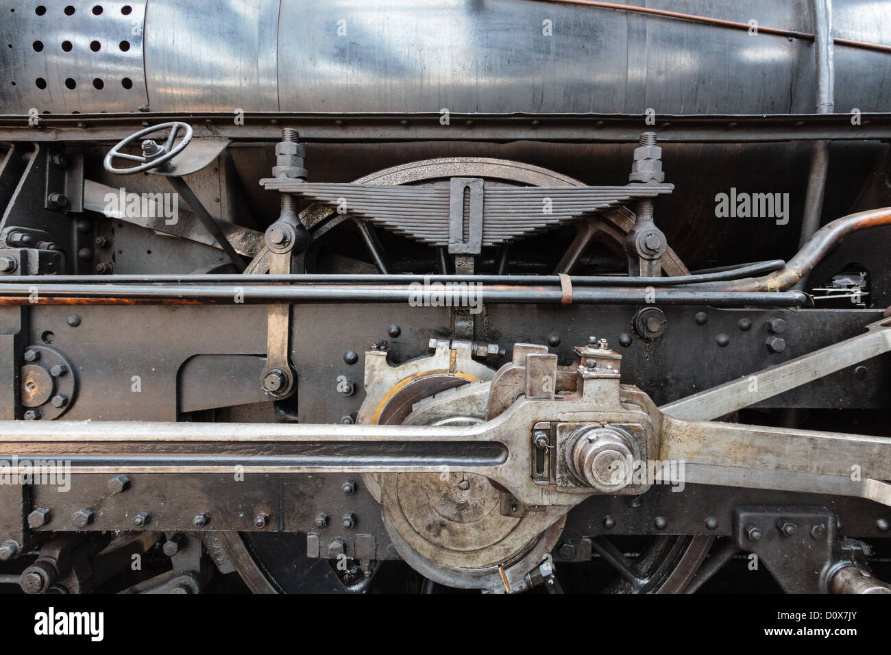 A detail of a steam locomotive in a garage in Austria Stock Photo - Alamy