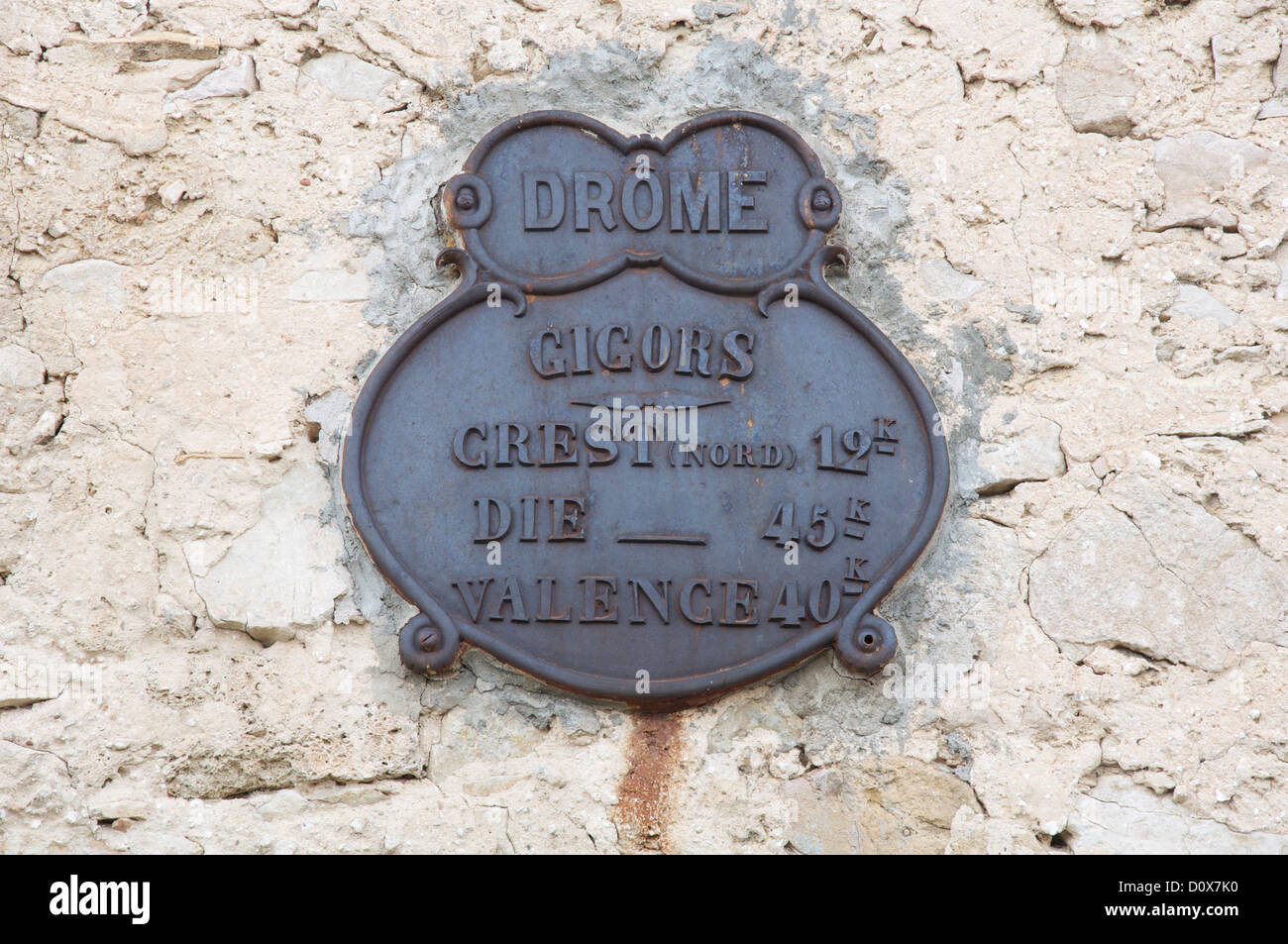 Old cast iron road signs hi-res stock photography and images - Alamy