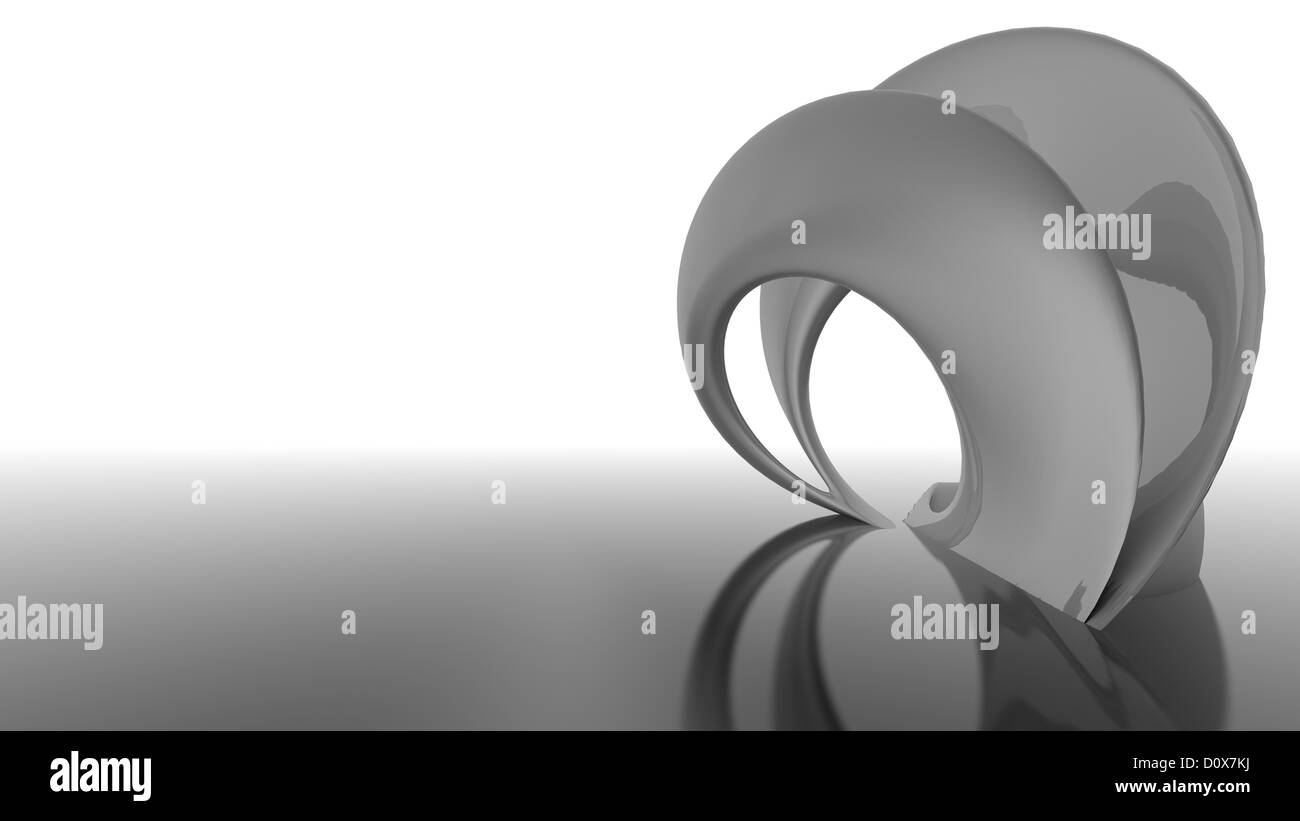 Abstract futuristic architecture organic shapes 3d render black and ...